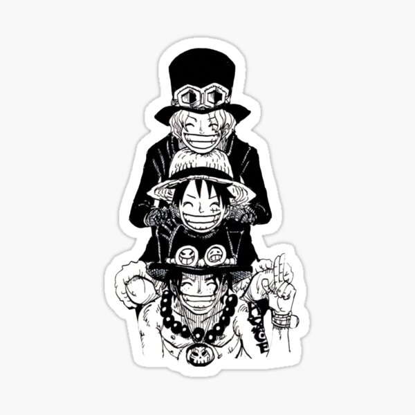 "One Piece Luffy Ace Sabo" Sticker for Sale by animeshopcenter | Redbubble