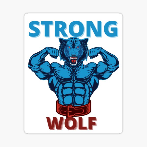 "Be a strong as a wolf " Sticker for Sale by Adelleshop | Redbubble