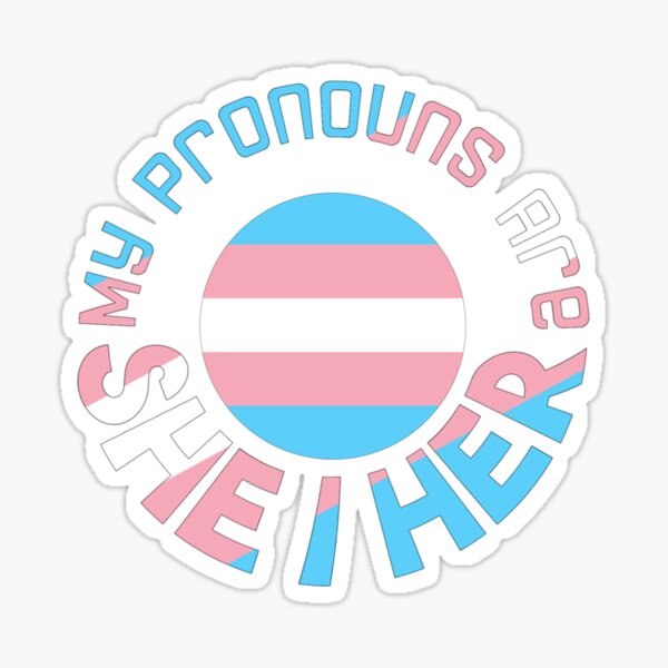 "My Pronouns Are She Her " Sticker for Sale by KazsMannequin | Redbubble