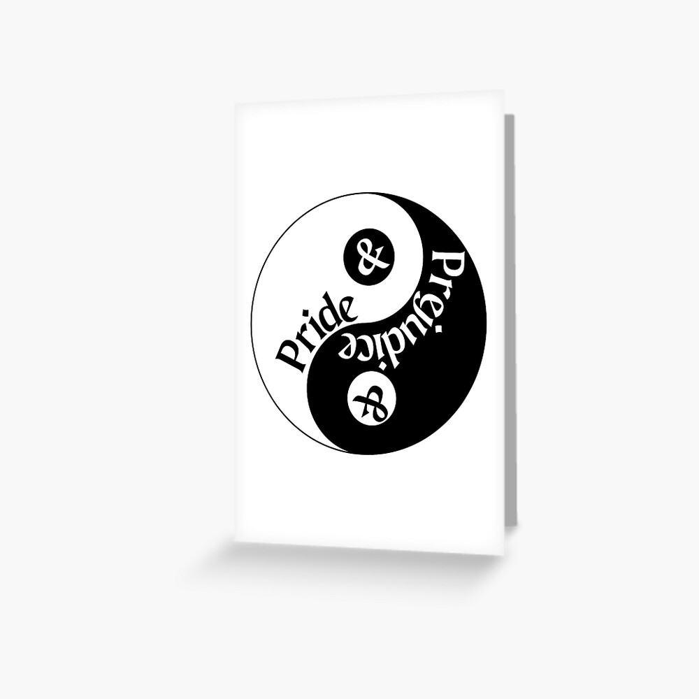 "Pride and Prejudice Jane Austen Yin Yang Black and White Symbol ...