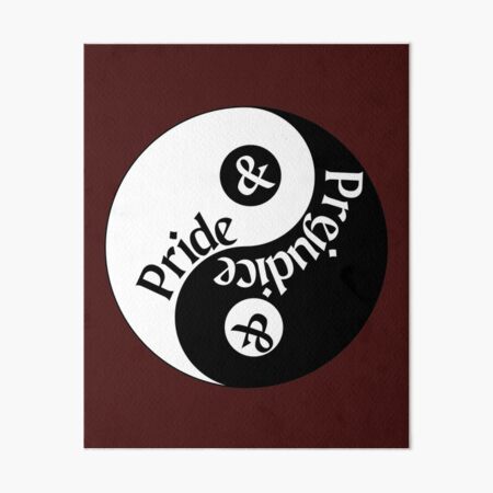 "Pride and Prejudice Jane Austen Yin Yang Black and White Symbol ...