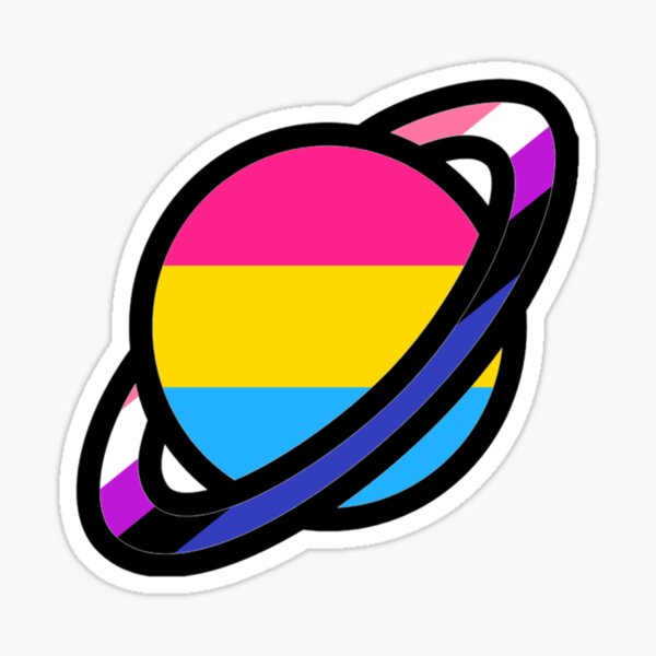 "Planet PanFluid - Genderfluid Pansexual Pride Saturn " Sticker for ...