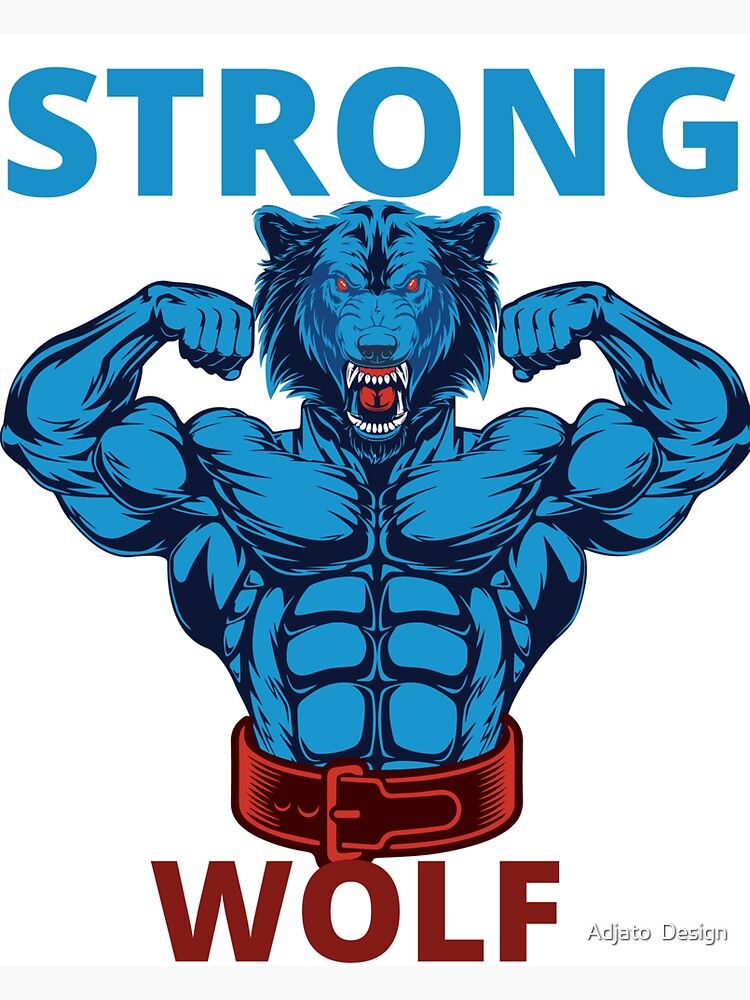 "Be strong as a wolf " Sticker for Sale by Adelleshop | Redbubble