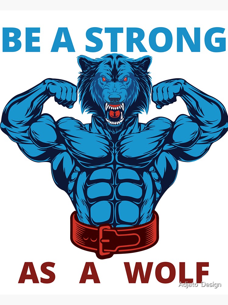 "Be strong as a wolf " Sticker for Sale by Adelleshop | Redbubble