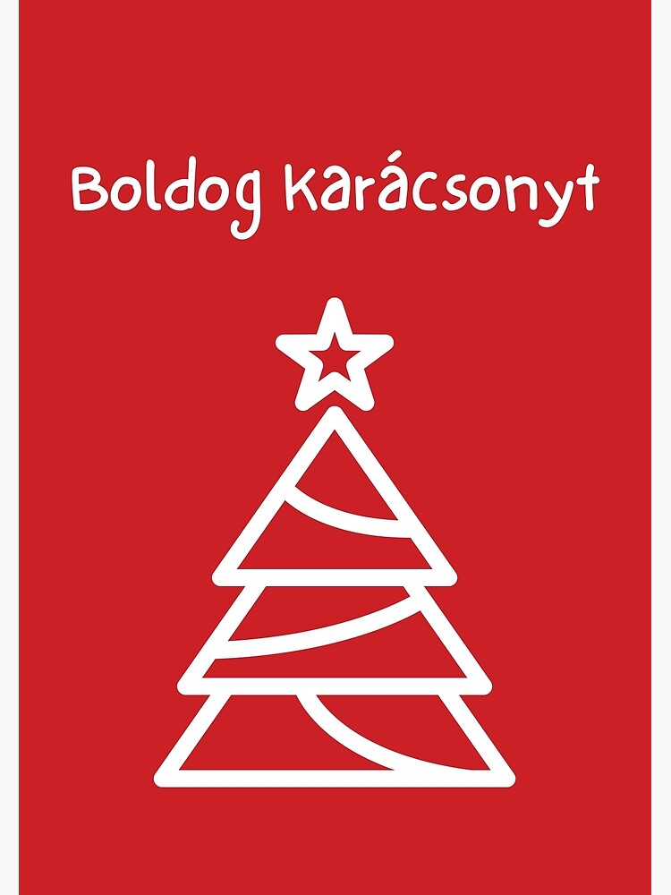 Póster «Boldog Karácsonyt (feliz Navidad en húngaro) Árbol de Navidad ...