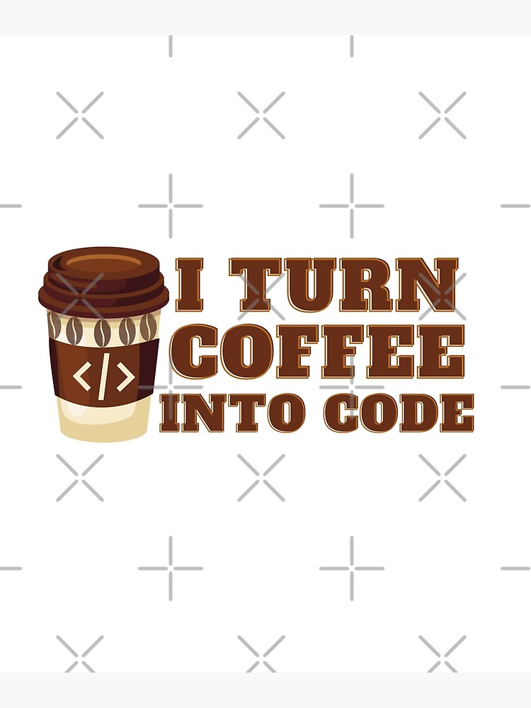 Lámina fotográfica «Convierto el café en código, amantes del café ...