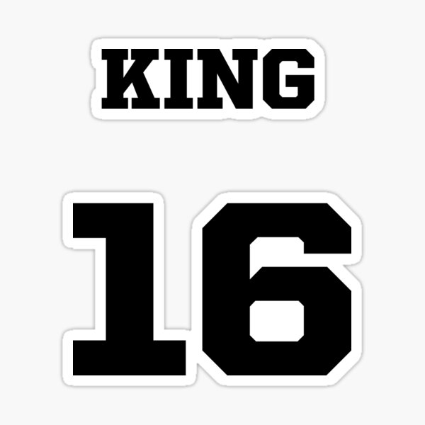 "King 16" Sticker for Sale by Newluck01 | Redbubble