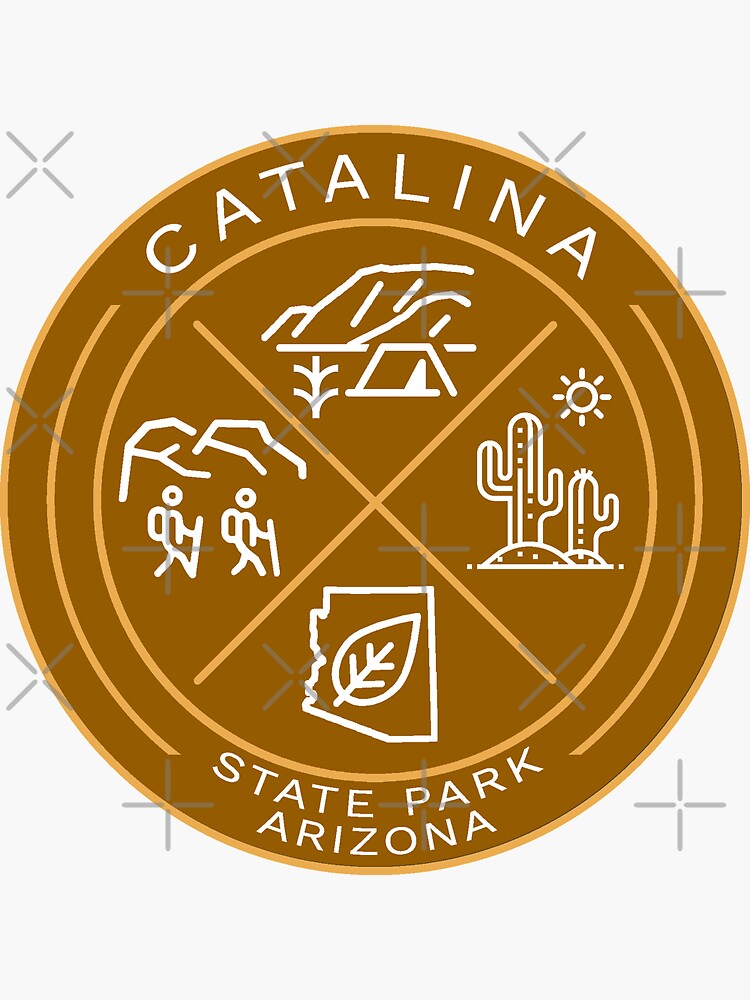 "Catalina State Park Heraldic Logo" Sticker for Sale by VanyaKar ...