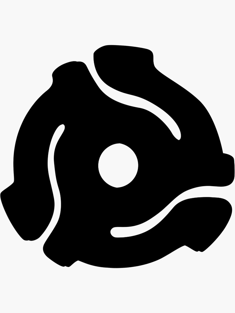 "DJ 45 RPM Adapter Vintage Style Turntable Record Disc Jockey" Sticker ...