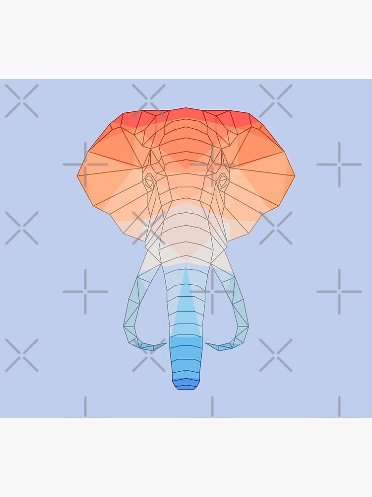 "Elephant Geometric Triangle Polygon" Poster for Sale by franktact ...