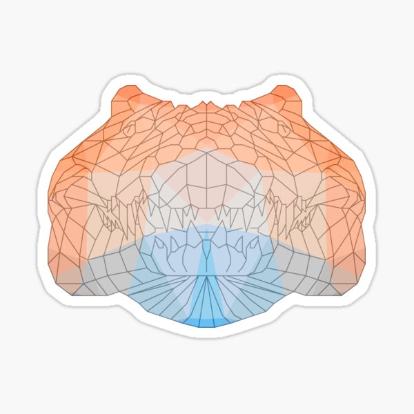 "Crocodile Geometric Triangle Polygon" Sticker for Sale by franktact ...