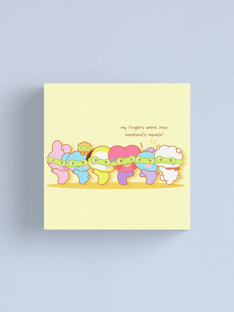 "Cute and Funny BTS BT21 Character minini | Run BTS | Frog fold" Canvas ...