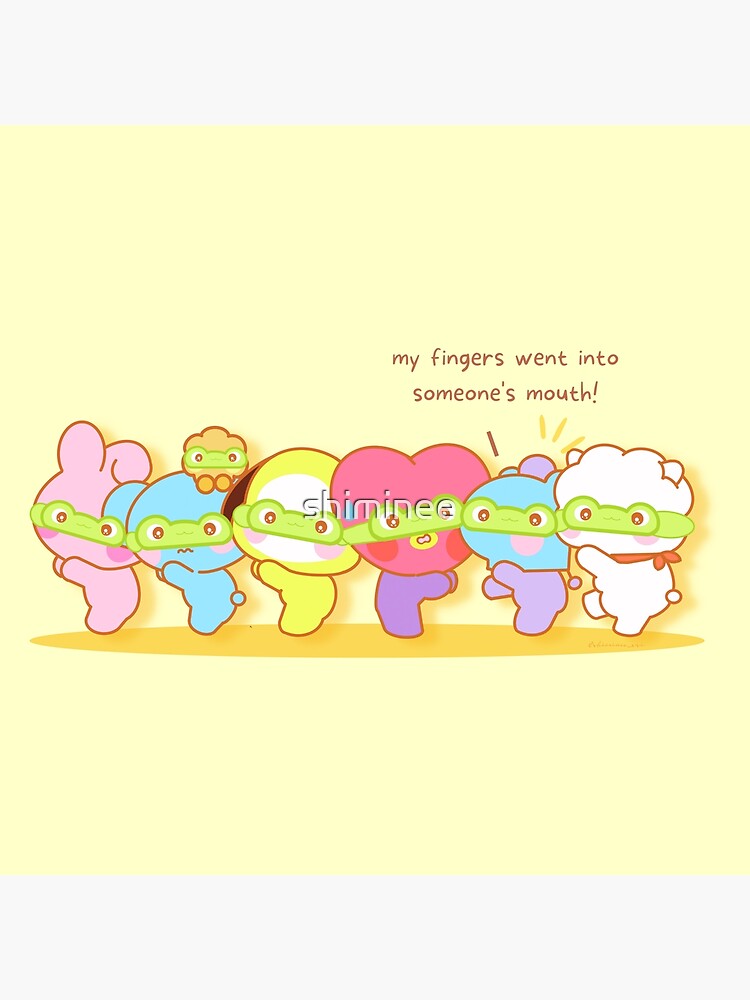 "Cute and Funny BTS BT21 Character minini | Run BTS | Frog fold" Art ...