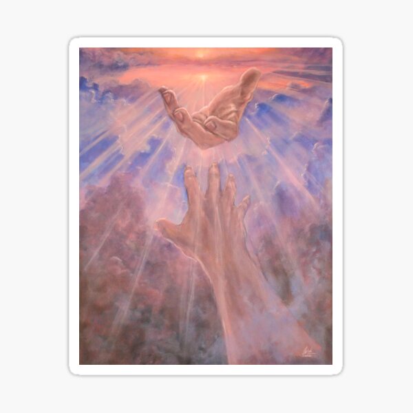 "Gods Loving Hand " Sticker for Sale by SunscapesArt | Redbubble