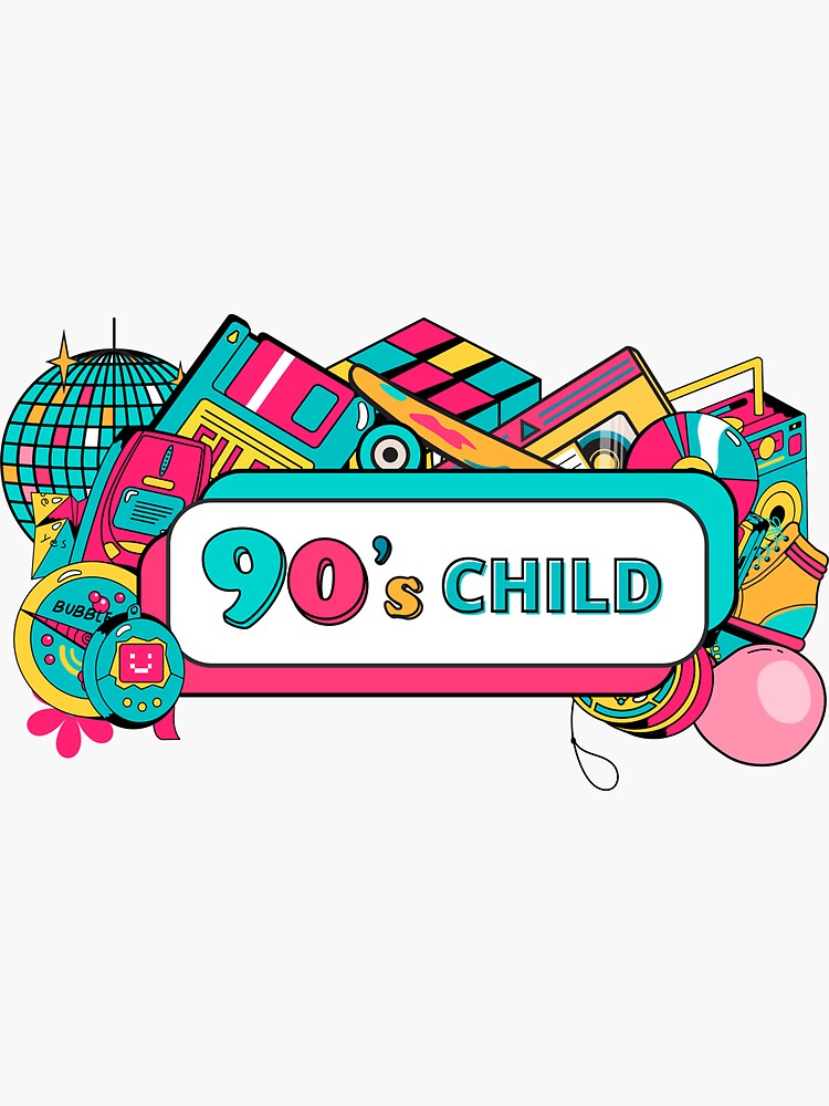 "90s child 90s baby vintage retro collage theme" Sticker for Sale by ...