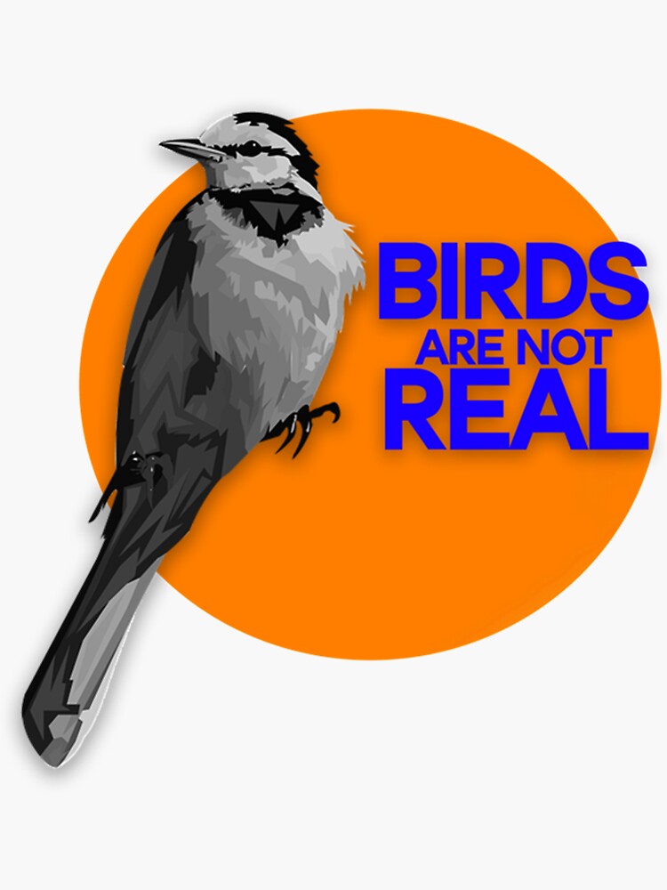 "Birds are not real (2)" Sticker for Sale by GraphicTN | Redbubble