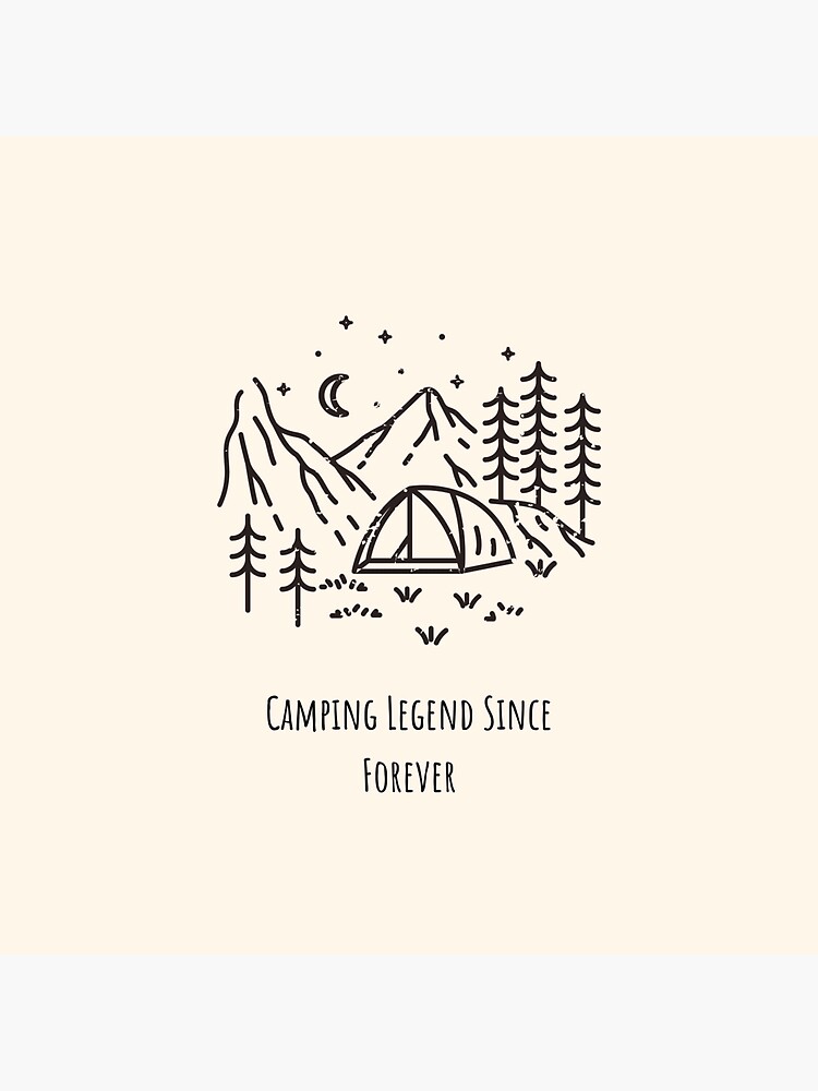 "Camping Legend Since Forever" Sticker for Sale by Dedsec11 | Redbubble