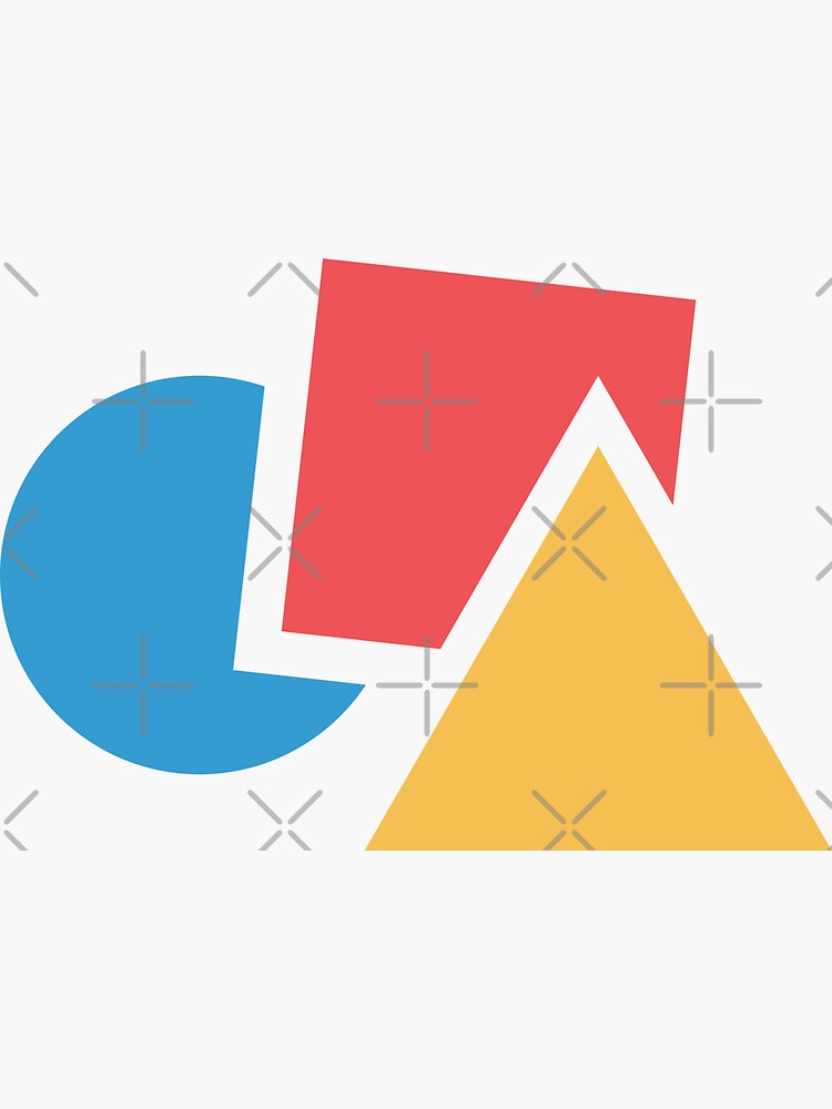 Pegatina «Plantilla de noción - Formas simples - Cuadrado, Círculo ...