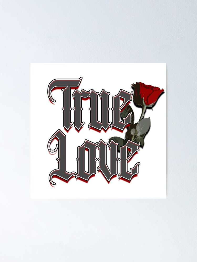 "True Love Sticker" Poster for Sale by Bigilyy | Redbubble