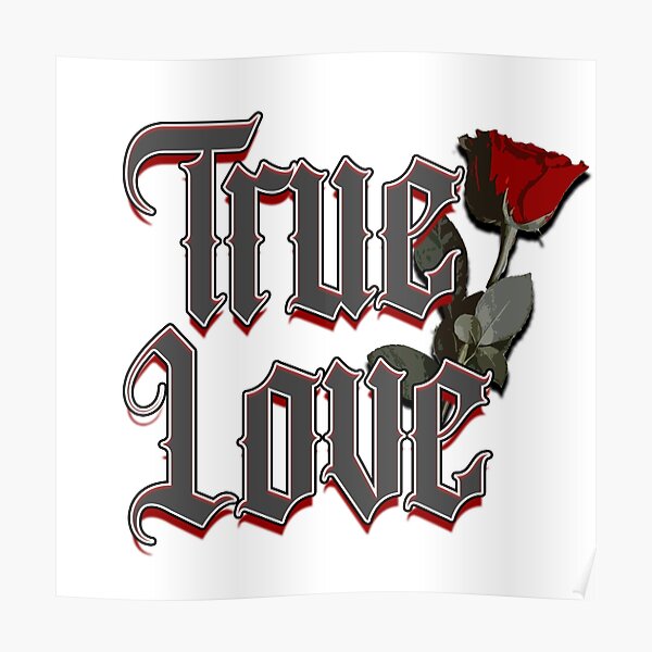 "True Love Sticker" Poster for Sale by Bigilyy | Redbubble