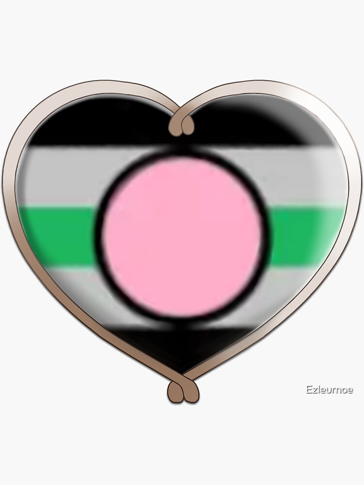 "Aspec - Fictoromantic Heart" Sticker for Sale by Ezleurnoe | Redbubble