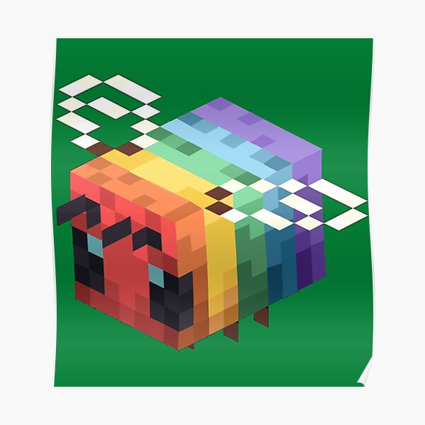 "lgbtq+minecraft bee" Poster for Sale by boscioguidena | Redbubble