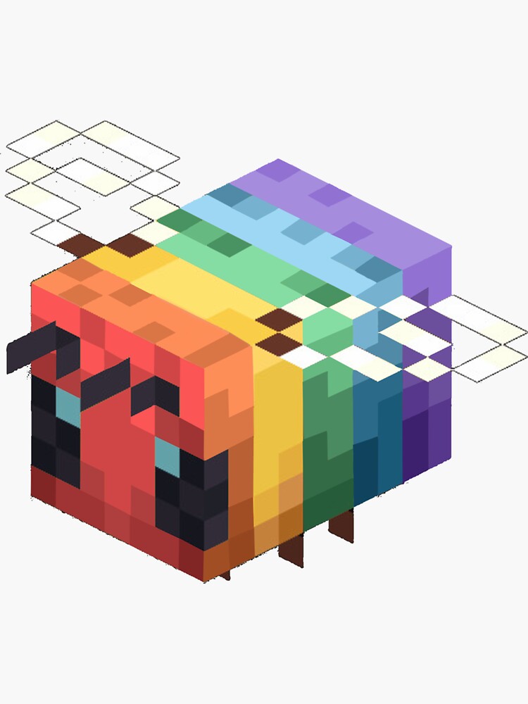 "lgbtq+minecraft bee" Sticker for Sale by boscioguidena | Redbubble