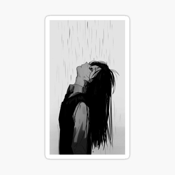 "Sad Girl" Sticker for Sale by Harukuradesu0 | Redbubble