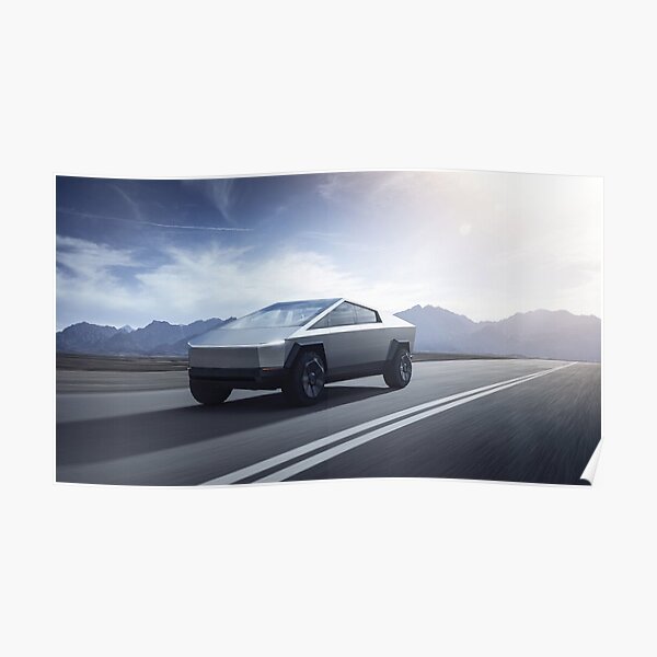 "Tesla Cybertruck" Poster for Sale by TeslaDaily | Redbubble