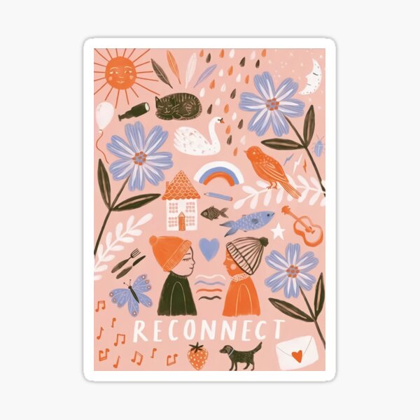 "Reconnect " Sticker for Sale by dorywlt | Redbubble
