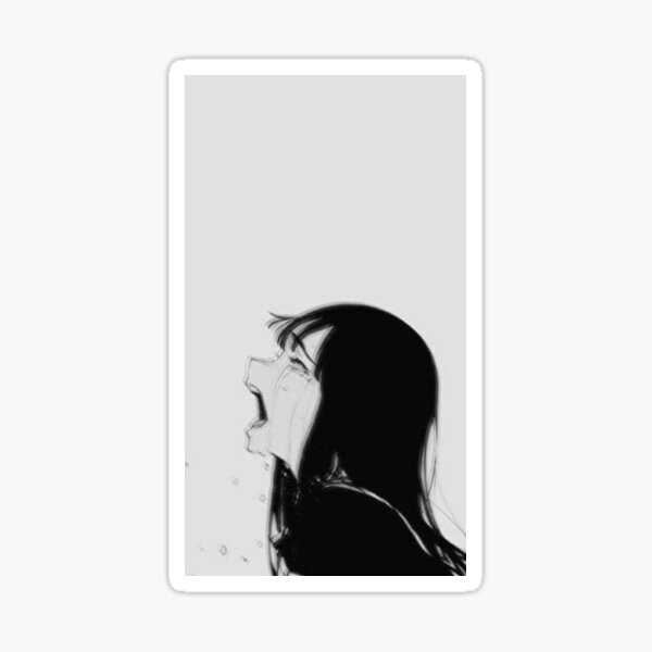 "Sad Girl" Sticker for Sale by Harukuradesu0 | Redbubble