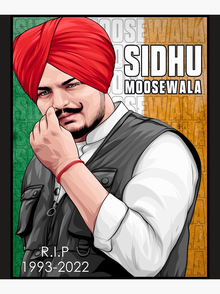 "Rip Sidhu Moose Wala 1993-2022 Rest in Peace Sidhu Moosewala " Poster ...