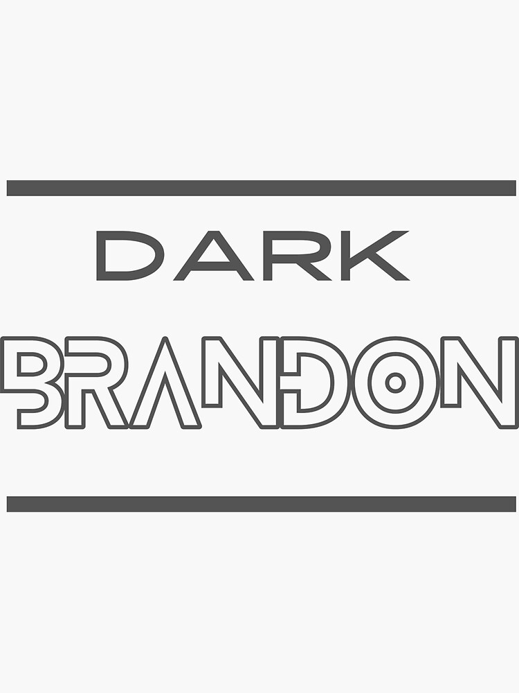 "Dark Brandon" Sticker for Sale by MerchGiants | Redbubble