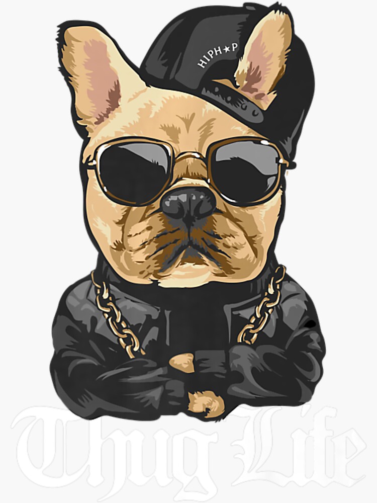 "Cool Hip Hop Breakdancing Gangster Dog Designs" Sticker for Sale by ...