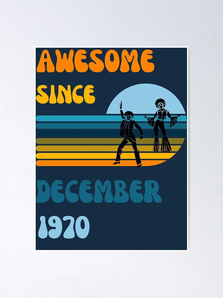 "Genial seit Dezember 1970 | Geboren Dezember 1970 | Hergestellt im Dezember 1970 | Legende seit ...