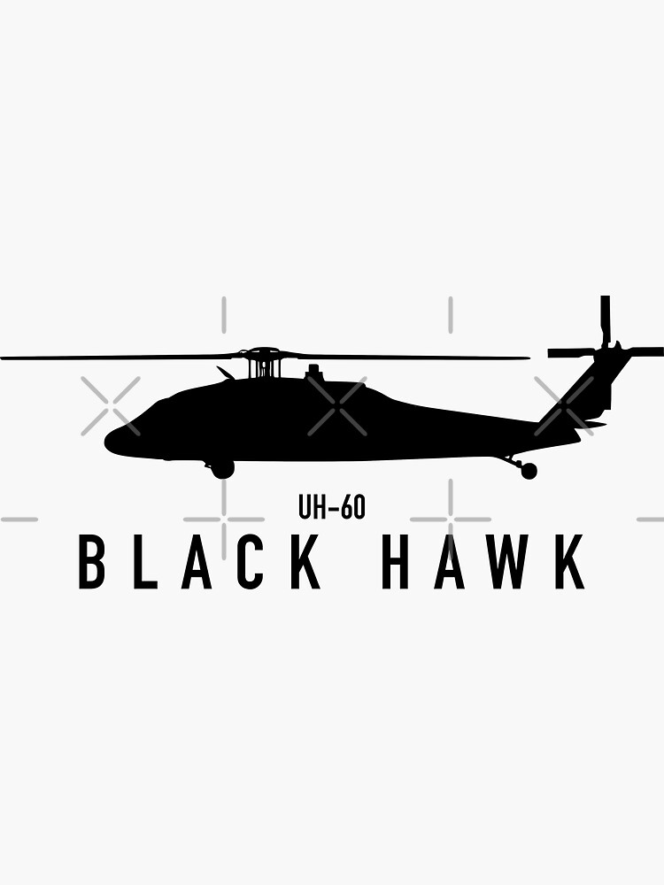"UH-60 Black Hawk" Sticker for Sale by StrongVlad | Redbubble