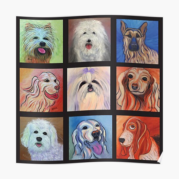 Póster «Colcha de perro. Una agrupación de pinturas abstractas de ...