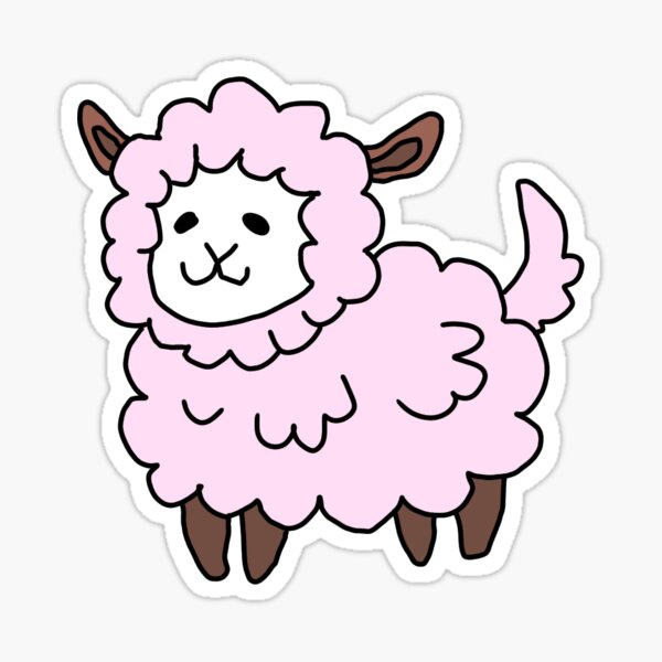 "Adorable pink sheep cottagecore " Sticker for Sale by oliviasvintage ...