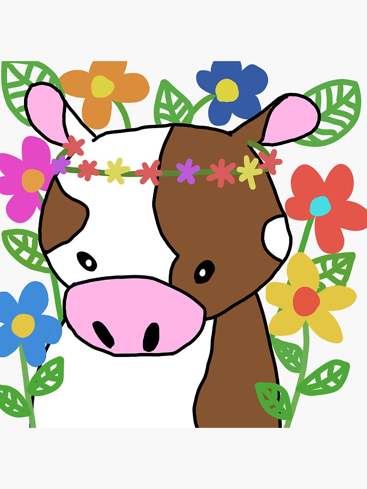"Cottagecore cow aesthetic " Sticker for Sale by oliviasvintage | Redbubble