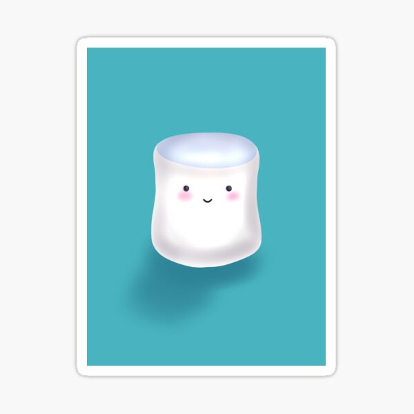 "Mellow Marshmallow" Sticker for Sale by SammieDoodleDo | Redbubble