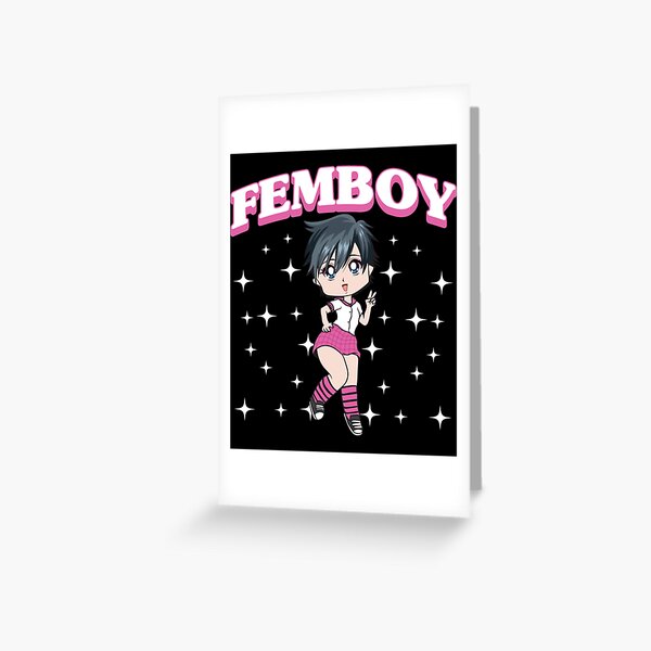 "Kawaii Femboy Chibi Anime Boy Sissy LGBT Weeb " Greeting Card for Sale ...