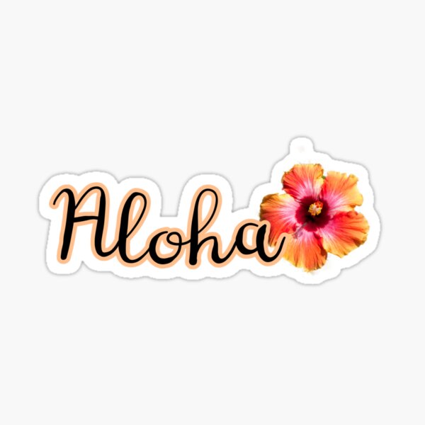 "Aloha" Sticker for Sale by Caribbean-Art | Redbubble