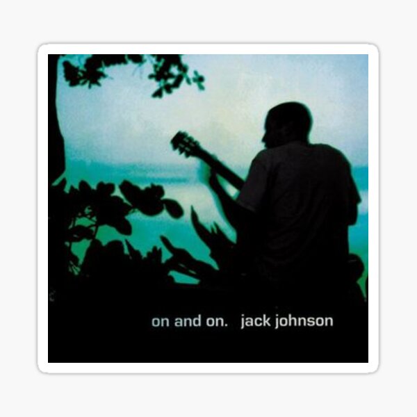 "jack johnson album cover" Sticker for Sale by thehappymite | Redbubble