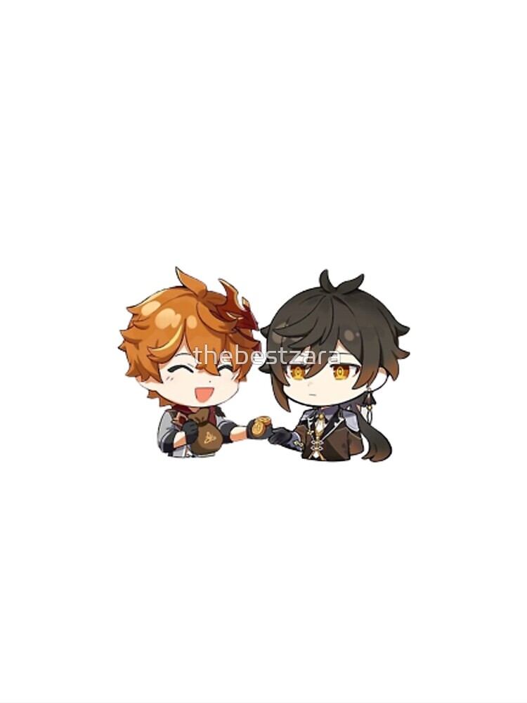 "Chibi Childe & Zhongli - Genshin Impact" Art Print for Sale by ...