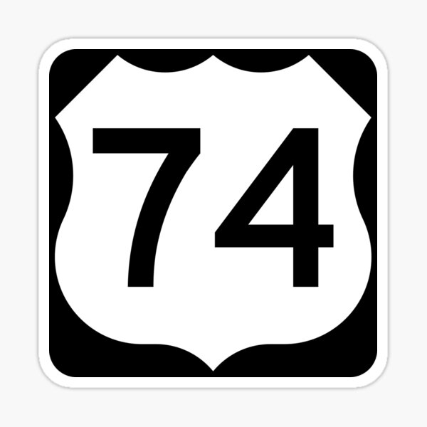"U.S. Route 74" Sticker for Sale by MadEDesigns | Redbubble
