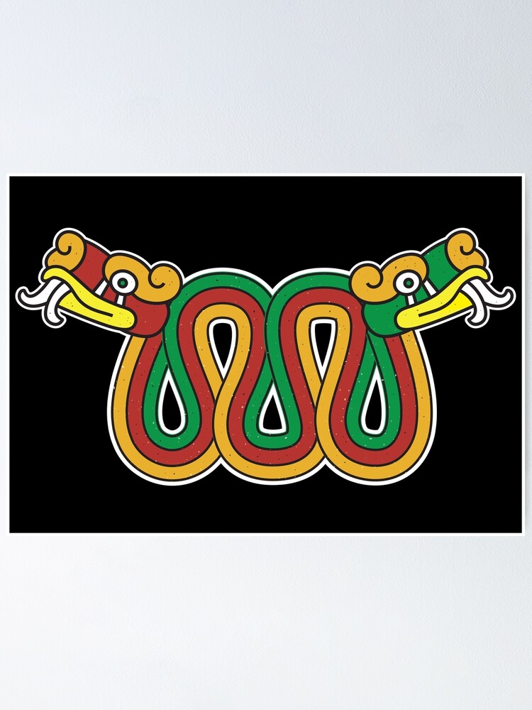 "Aztec Mayan Double Headed Serpent Snake" Poster for Sale by ...