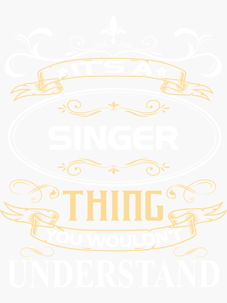 Pegatina «Camiseta con el nombre del cantante Es una cosa del cantante ...