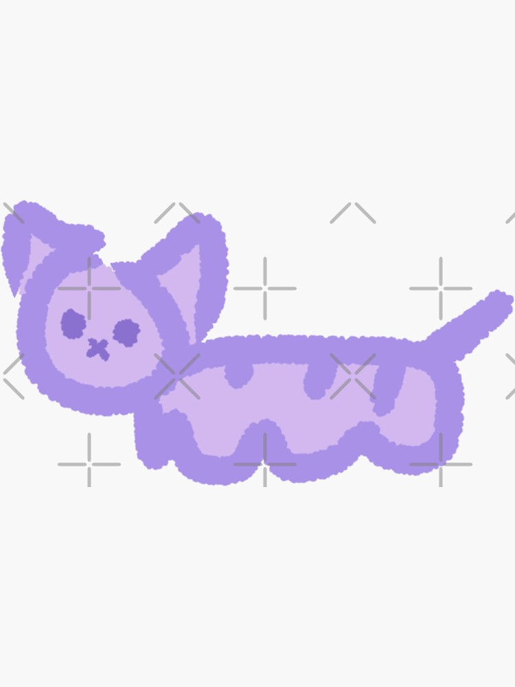 "candy the cat | purple cat icon sticker" Sticker for Sale by ...