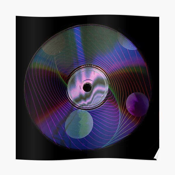 "holograph CD Space Planets" Poster for Sale by RosyPrism | Redbubble
