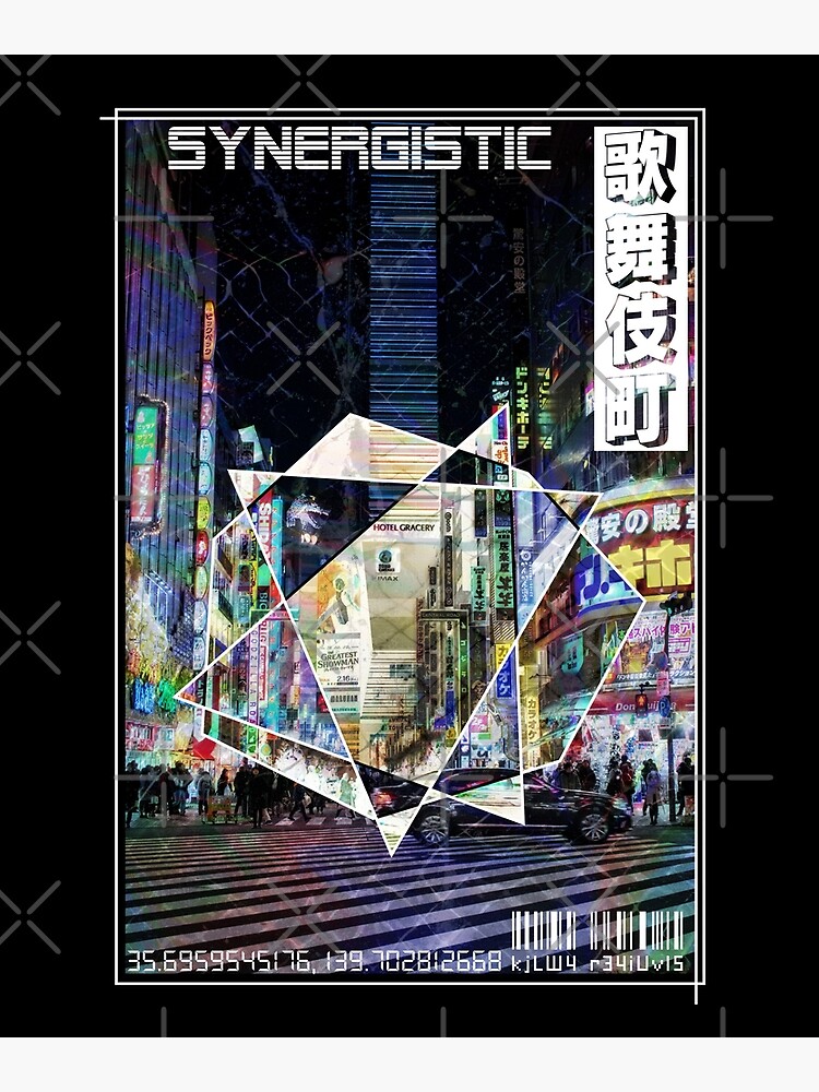 "Vaporwave Abstract Shapes Synergistic" Poster for Sale by SLCWearables ...